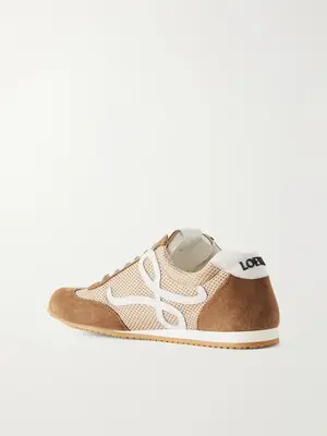 Loewe Ballet Runner 2.0 Suede-trimmed Mesh Sneakers - Brown