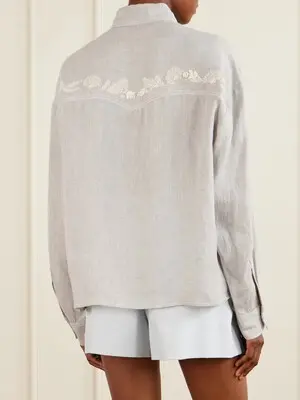 TWP Carter Shirt With French Knots