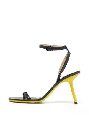 Loewe Petal Ankle-strap Heeled Sandals - Black