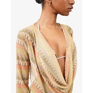 GRACEJACOB Gia Desert Long-sleeve Mesh Top