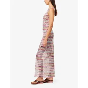 Missoni Asymmetric Chevron Sheer Maxi Cover-up