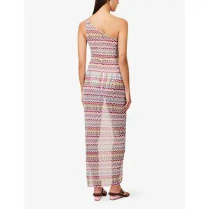 Missoni Asymmetric Chevron Sheer Maxi Cover-up