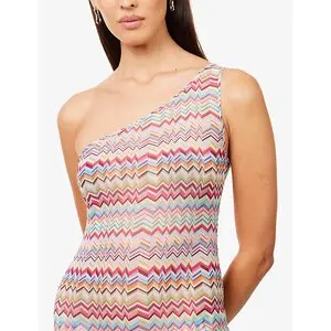 Missoni Asymmetric Chevron Sheer Maxi Cover-up