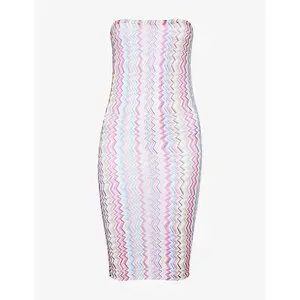 Missoni Bandeau Zig-zag Print Mesh Cover-up - Multi