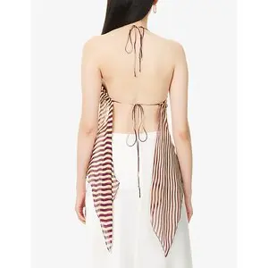 RAT AND BOA Assisi Striped Sheer Halter Neck Top