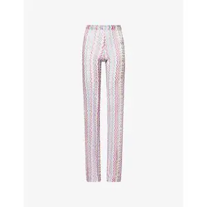 Missoni Flared Zig-zag Mesh Trousers - Multi
