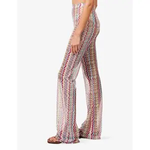 Missoni Flared Zig-zag Mesh Trousers
