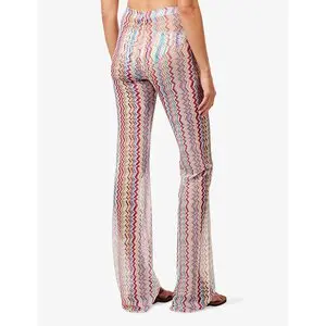 Missoni Flared Zig-zag Mesh Trousers