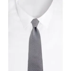 TOM FORD Houndstooth Silk Neck Tie - Graphite
