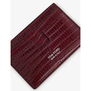 TOM FORD Croc-embossed Leather Card Holder