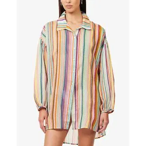 Missoni Collared Zig-zag Cotton And Silk-blend Kaftan
