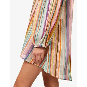 Missoni Collared Zig-zag Cotton And Silk-blend Kaftan