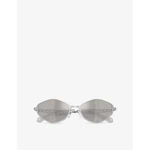 Michael Kors Gold Coast Irregular-frame Metal Sunglasses