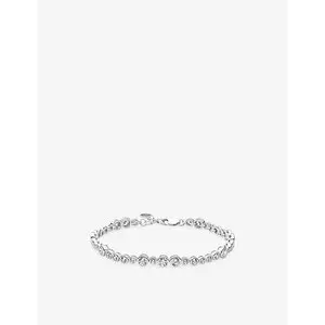 SIF JAKOBS Rhodium-plated Sterling Cubic Zirconia Bracelet - Silver