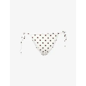 4TH & RECKLESS Emily Polka-dot Tie-waist Bikini Bottoms