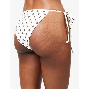 4TH & RECKLESS Emily Polka-dot Tie-waist Bikini Bottoms