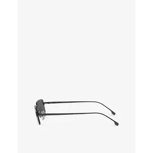 Fendi Rectangle-frame Metal Sunglasses