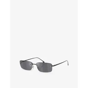 Fendi Rectangle-frame Metal Sunglasses