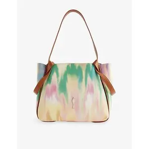 CHRISTIAN LOUBOUTIN Bettina Small Tie Dye Canvas Tote Bag - Multi/cuoio