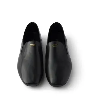 Prada Leather Loafers - Black