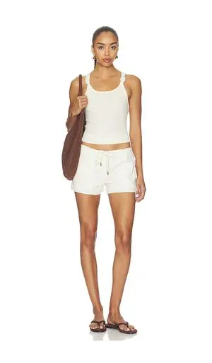 RE/DONE Knotted Ribbed Tank - Ivory