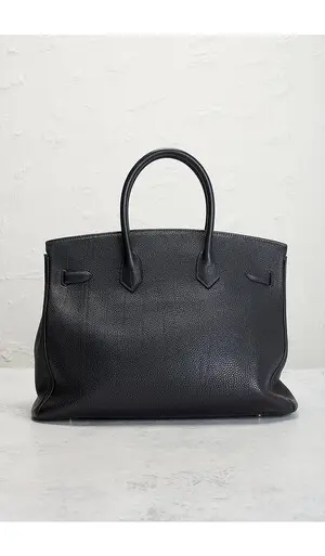 FWRD RENEW Hermes Togo Birkin 35 Retourne Handbag - Black