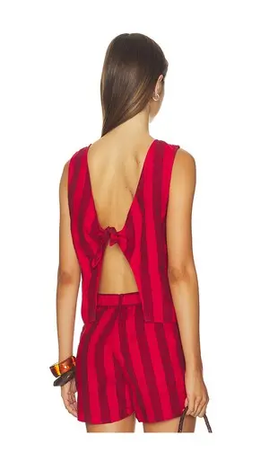Madewell Linen Tie Back Shell Top