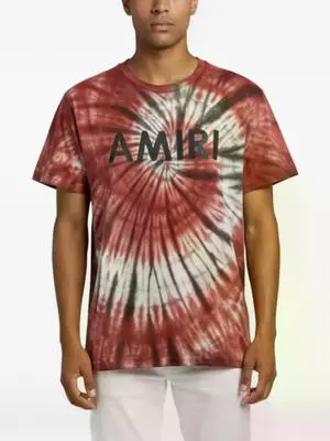 Amiri Tie-dye Logo-print T-shirt - Red