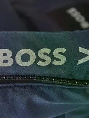 BOSS Hooded Padded Jacket With Logo Print