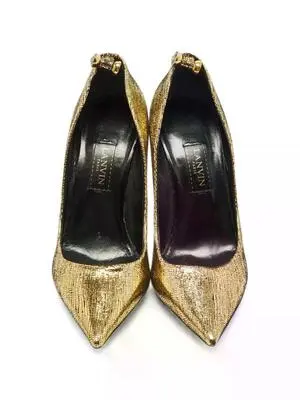 LANVIN Textured Pointed-toe Pumps