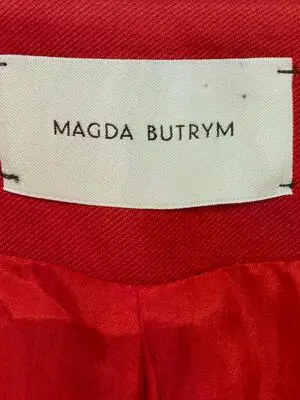 Magda Butrym Wool Floral Appliqué Cropped Jacket
