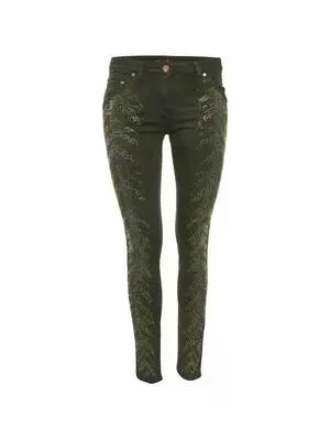 Roberto Cavalli Embellished Skinny Jeans - Green