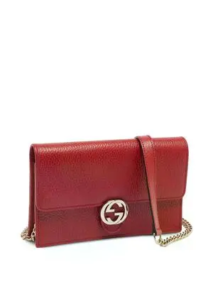 Gucci Interlocking G Wallet Crossbody Bag - Red