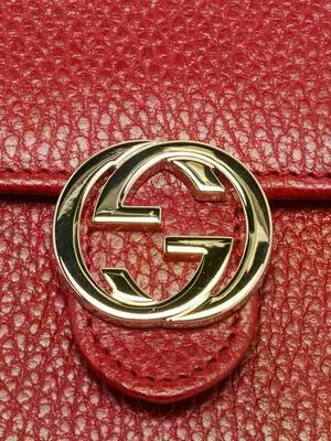 Gucci Interlocking G Wallet Crossbody Bag - Red