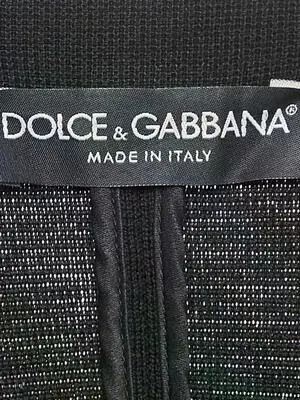 Dolce & Gabbana Long Sleeve Button-up Midi Dress With Ruffle Trim