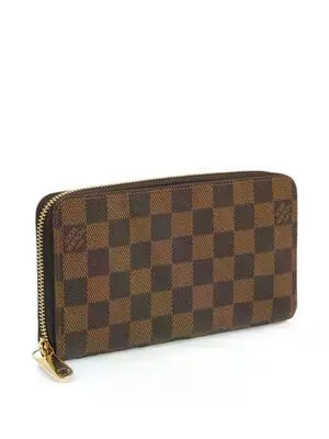 LOUIS VUITTON 2014 Zippy Damier Ebene Wallet - Brown