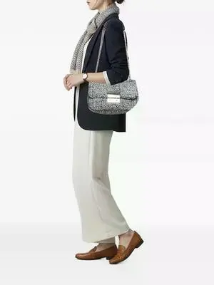 Michael Kors Sloan Tweed Shoulder Bag - Blue