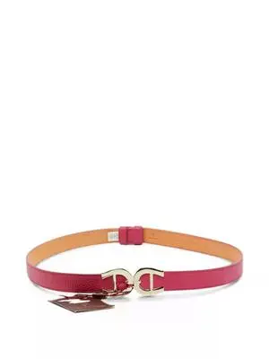 AIGNER Leather Belt With Gold-tone Hardware - Pink