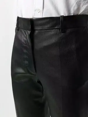 JOSEPH Mid-rise Slim-fit Leather Trousers