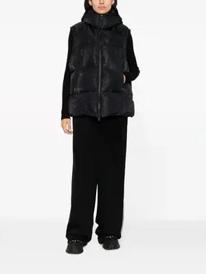 Y3 Graphic-print Padded Gilet - Black
