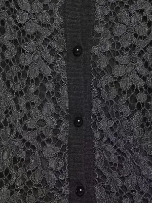 Dolce & Gabbana Lace-panel Rib-knit Cardigan
