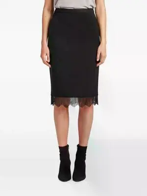 Chloé Beaded Fringe Midi Skirt