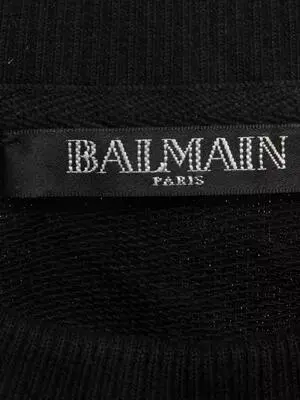 Balmain Logo Print Cotton Sweatshirt