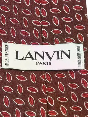 LANVIN Jacquard-pattern Silk Neck Tie - Red