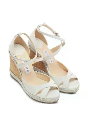 JIMMY CHOO Alanah Lizard-embossed Sandals