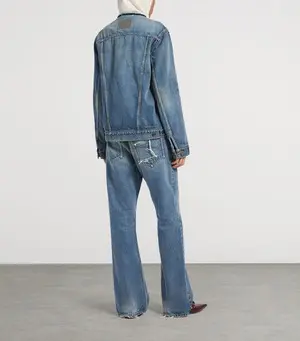 Balenciaga Collarless Japanese Denim Jacket