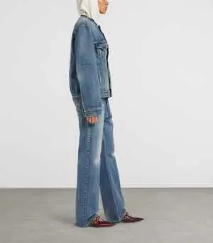 Balenciaga Collarless Japanese Denim Jacket