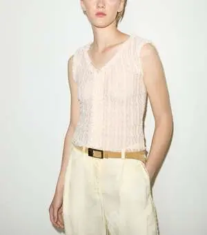 Max & Co. Ruffled Lace Tank Top