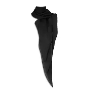 TOM FORD Silk Jacquard Scarf - Black