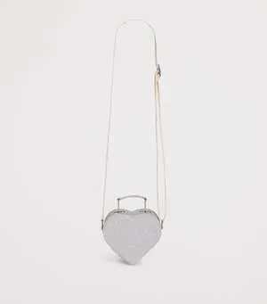 Bonpoint Heart-shaped Sequined Shoulder Bag